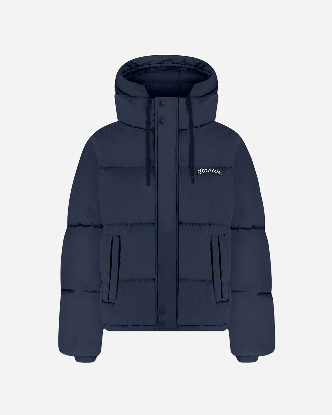 Signature Hooded Puffer Jacket | Navy – FLÂNEUR